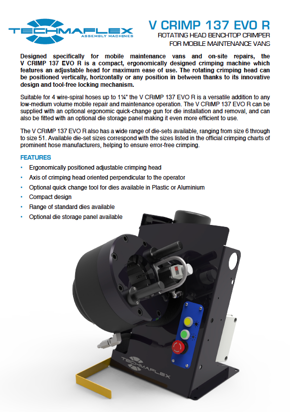 V CRIMP 137 EVO R Brochure - Techmaflex